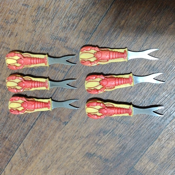unknown | Kitchen | Set Of 6 Lobster Picksforks Hard Plastic Like ...